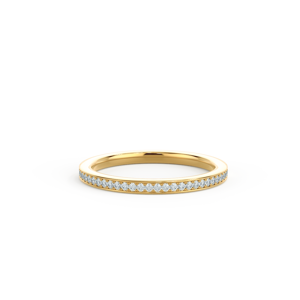 Round Brilliant Cut Moissanite 3/4 Eternity Wedding Band – Aurous Fine ...